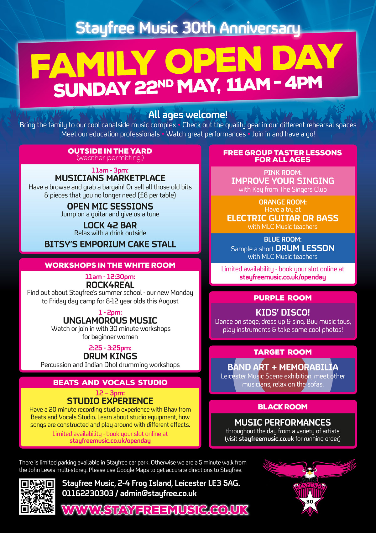 Stayfree Music – Rehearsal Rooms Leicester